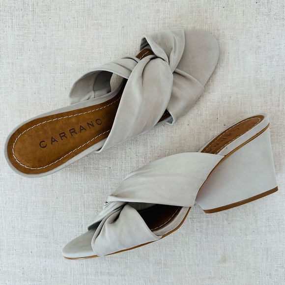Carrano | Shoes | New Carrano Ava Nubuck Leather Twist Front Slide ...